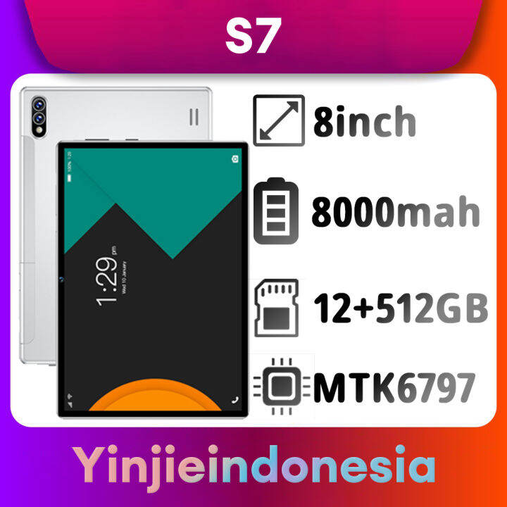 2022 Tablet Asli Baru, Tablet S7 Tab,Layar 10,8 inci， 8GB + 128GB ...