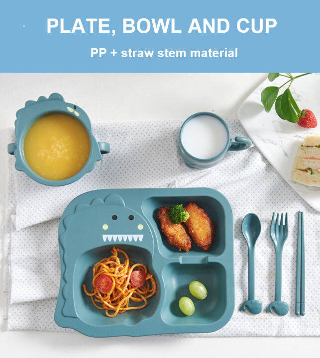 6pcs Kids Plate Set Baby Dinner Plate Set for Baby Feeding Plates for ...