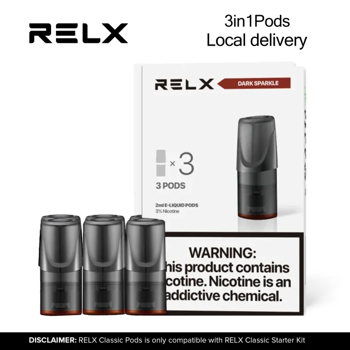 RELX CLASSIC VDP PODS 3in1 DARKSPARKLE-Electric Cigarette Pods Relx ...