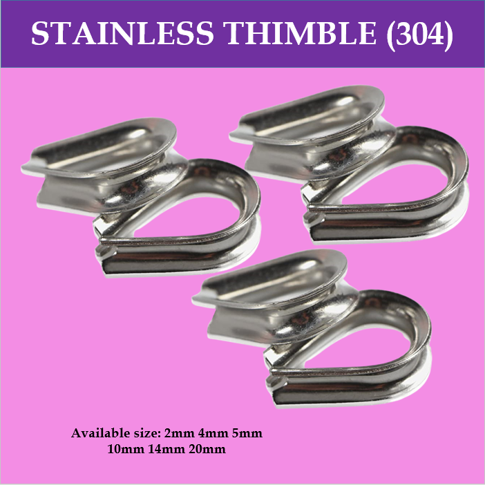 Lifting Equipment Stainless Steel Thimble 2mm - 20mm / Wire Rope Cable ...