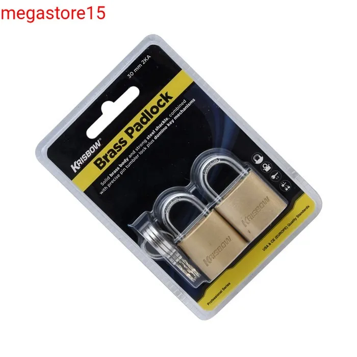 ORIGINAL Krisbow Set Gembok Kuningan 2Ka Bc9030 3Cm | Lazada Indonesia