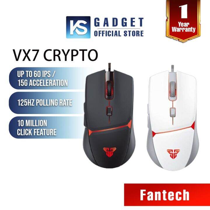 Fantech VX7 Crypto 8000 DPI Macro Pro Lightweight Gaming Mouse | Lazada