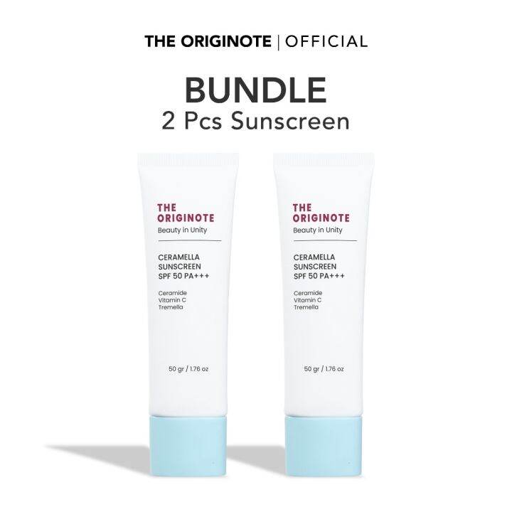The Originote Bundle 2pcs Ceramella Sunscreen SPF 50 PA+++ | Lazada ...