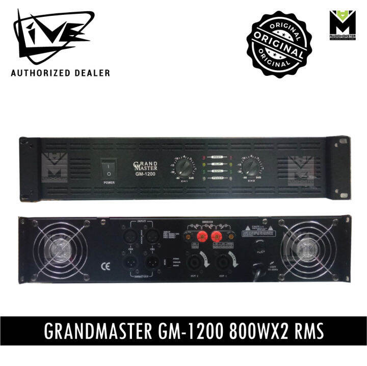 Live Grandmaster GM-1200 800W RMS Powered Amplifier | Lazada PH