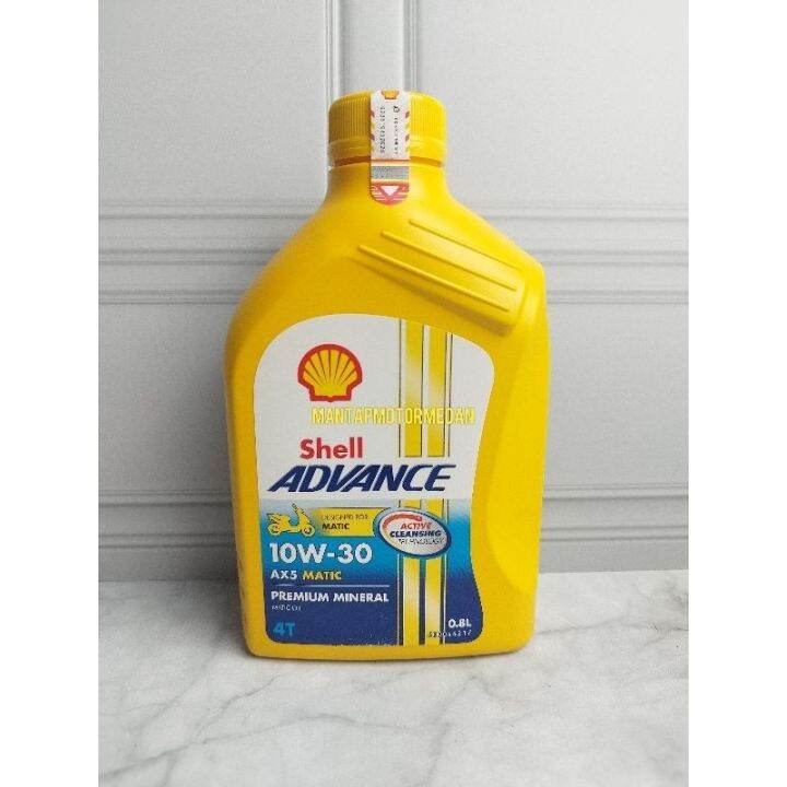 Oli Mesin Motor Shell Advance AX5 Kuning Matic 10W 30 0.8 Liter ...