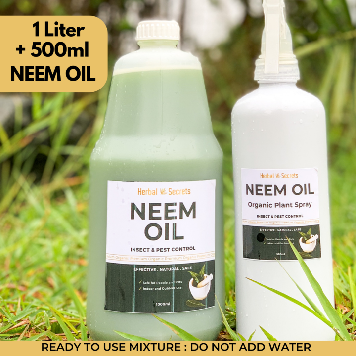 [88]🔥 HERBAL SECRETS NEEM OIL 1 Liter +500mL ORGANIC NEEM OIL PLANT ...