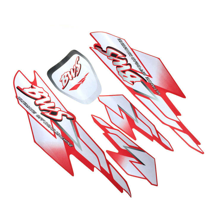 1 Set Red Motorcycle Whole Body Fairing Sticker Decals Scooter ...