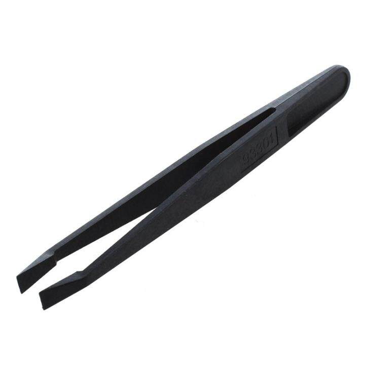 Manual Tool Black Plastic Flat Tip Anti-static Tweezers | Lazada PH