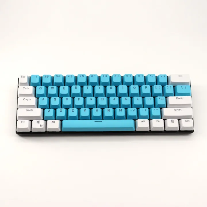106 Keys Blue White Keycaps PBT Specials Keycap Backlit Two-Color ...