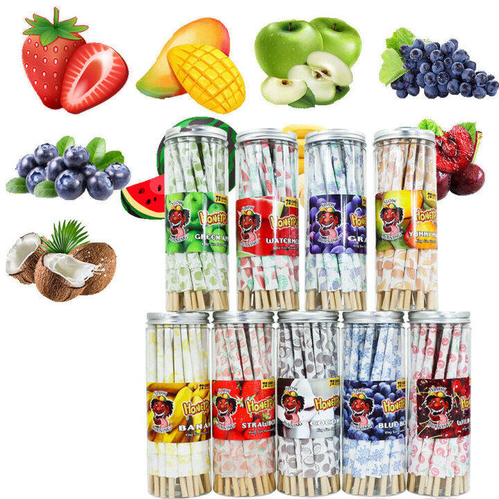 HONEYPUFF King Size Classic Pre Rolled Cones Rolling Paper Fruit Flavor ...