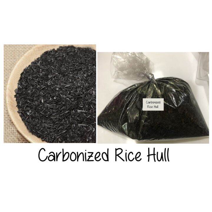 Carbonized Rice Hull 300g 500g potting medium soil mix | Lazada PH