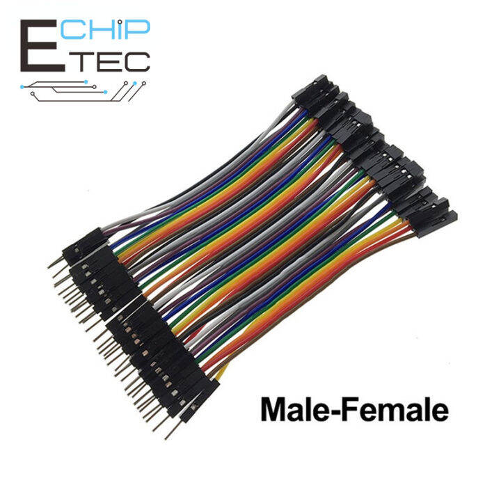 Dupont Line 10ซม. 40Pin สายจัมเปอร์ชาย-หญิง Dupont Cable สำหรับ Arduino ...