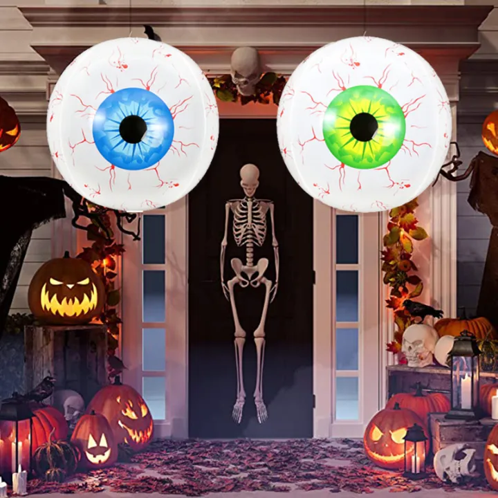 4D Eyeball บอลลูนฮาโลวีนน่ากลัวฟอยล์ Eyeball บอลลูนพองฮาโลวีนสยองขวัญ ...