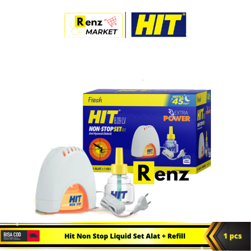 PROMO Hit Non Stop Set Liquid Alat gratis refill Obat nyamuk aman untuk bayi | Lazada Indonesia