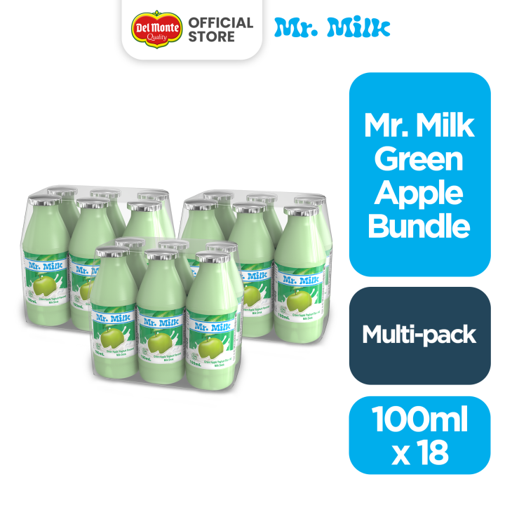 MR. MILK Green Apple Yoghurt Flavored Milk Drink that Kids Love - 100ml ...