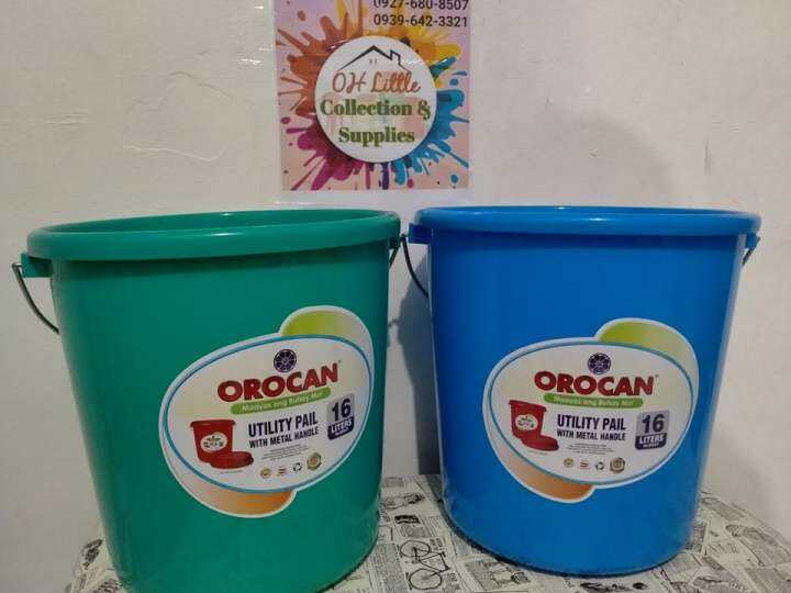 Utility Pail Orocan's 16Liters with metal handle without cover Timba ...