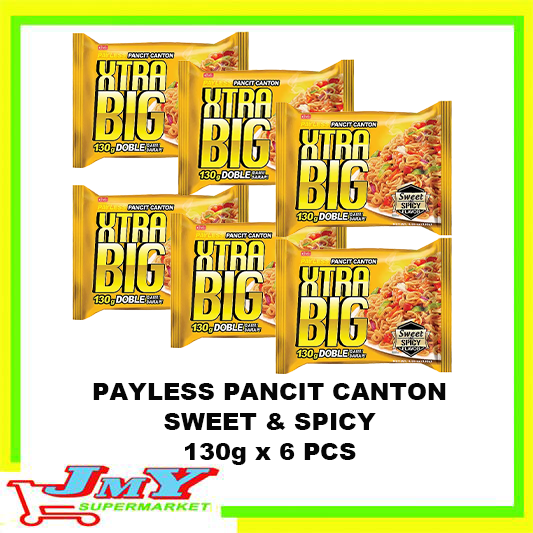 JMY Payless Pancit Canton SWEET & SPICY 130G (BUNDLE BY 6) | Lazada PH