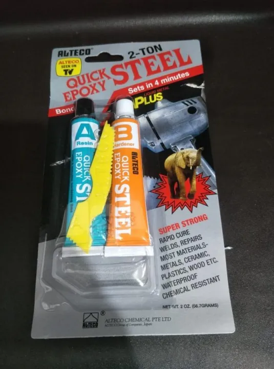 PROMO Lem Besi ALTECO 2 ton Quick Epoxy 4 menit Tahan Suhu Steel Glue Alteko | Lazada Indonesia