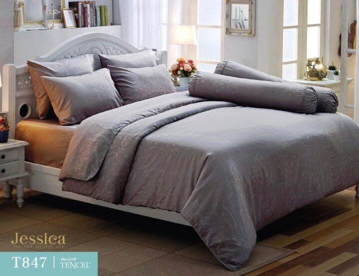 Jessica(Micro Tencel)ผ้าปูที่นอน+ผ้านวม รุ่นT847 ทอ500เส้น เจสสิก้า ไมโครเทนเซล เรียบหรู การถัก ...
