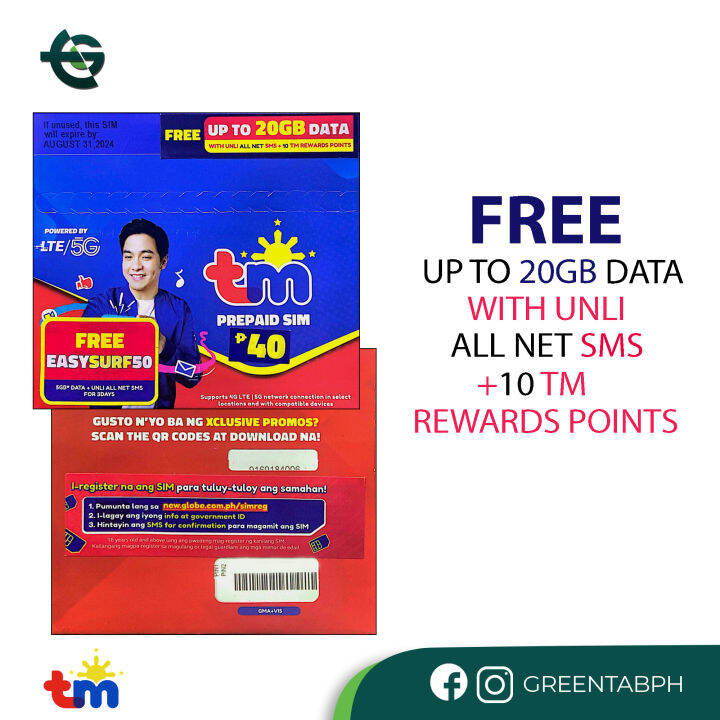 TM SIM CARD 5G TRIPLE CUT SIM 1 PIECE SIM | Lazada PH