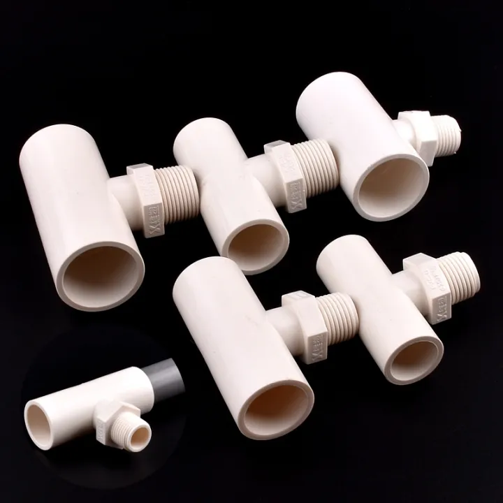 1pc 20mm 25mm 32mm to 1/2 quot; 3/4 quot; 1 Inch PVC Male Thread Tee ...
