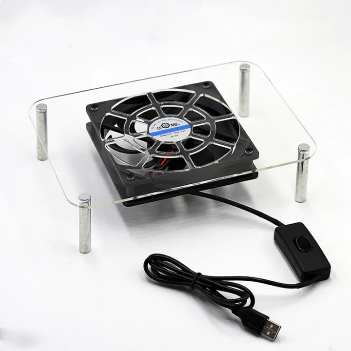 Multi-layer acrylic router cooling rack USB 12cm silent with switch ...