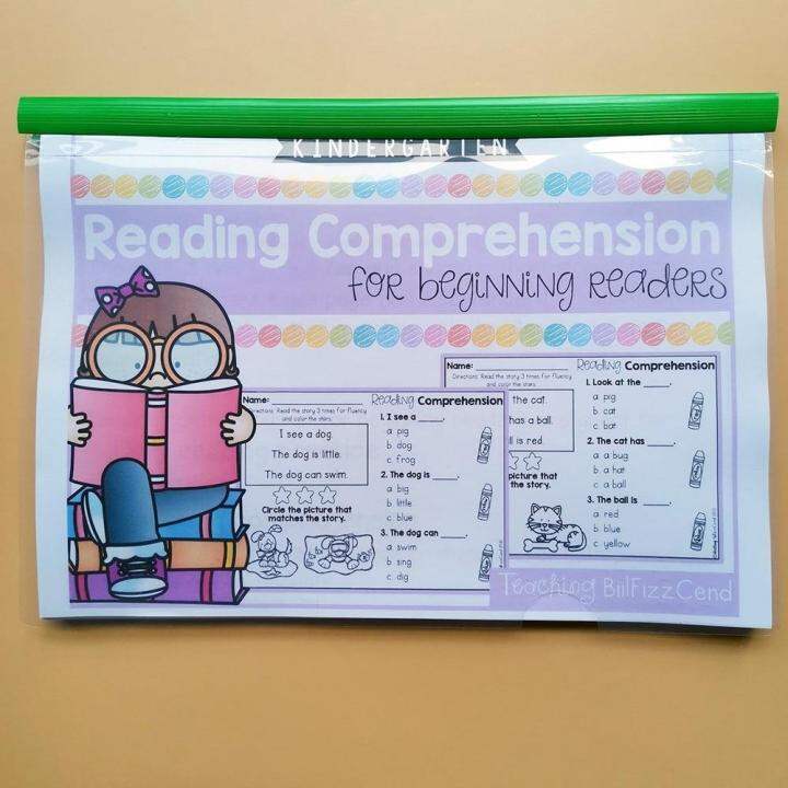 Kindergarten Reading Comprehension for Beginning Readers Passages ...