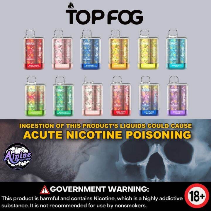 vape TOP FOG MOSMO 8000 Puffs Disposable Vape Pod 8k Puff Dispo 5 ...