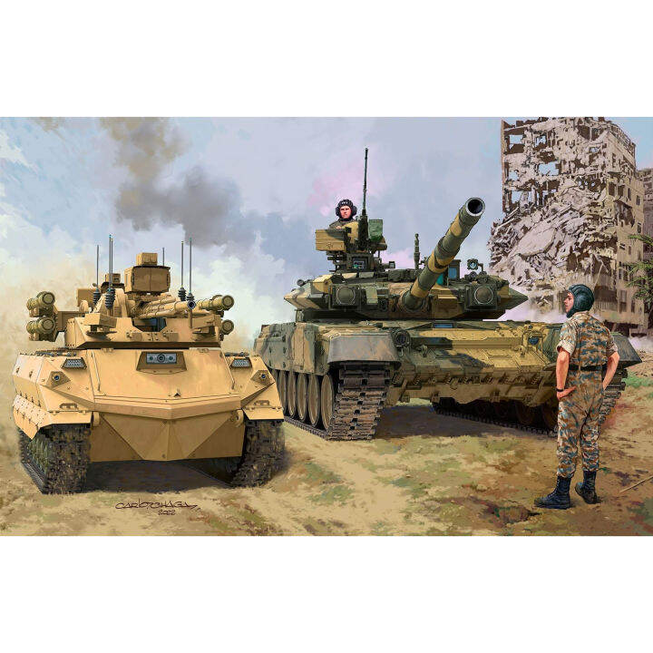 พลาสติก โมเดล ประกอบ AMUSING HOBBY สเกล1/35 Russian Battle Tank T-90 A ...