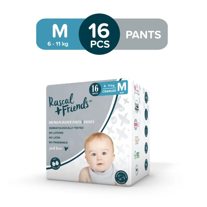 RASCAL + FRIENDS Pants Convenience Pack MEDIUM (6-11 kgs) - 16 pcs x 1 ...