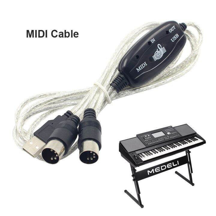 [New G] Professional MIDI Cable USB IN-OUT PC to Music Electronic ...