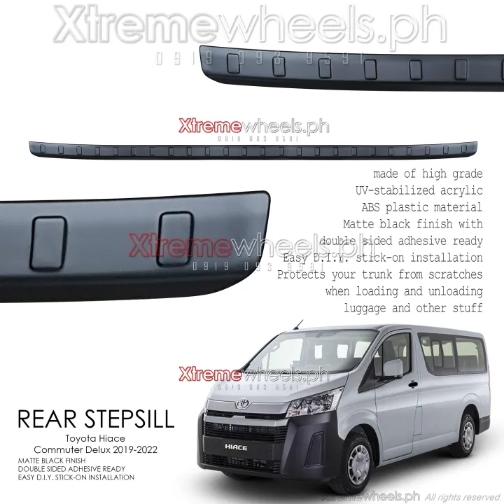 Hi ace Commuter Deluxe 2019-2023 Rear Stepsill / Bumper Protector Step ...