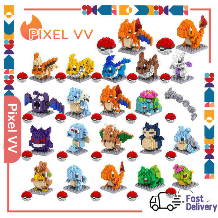 Pokemon Building Block Pikachu Charizard Nano Block DIY toys For Lego ...