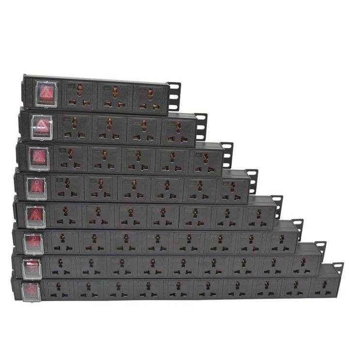 IEC-C14 Port PDU Power Strip 2/3/4/5/6/7/8/9 Unit Universal Output Socket Network Cabinet Rack ...