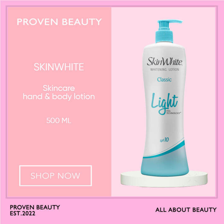 SKINWHITE Whitening Lotion Classic Light Feel Technology SPF10 500ML ...