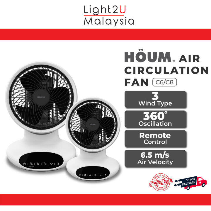 Houm C6 / C8 Air Circulator Fan Table Fan | Lazada
