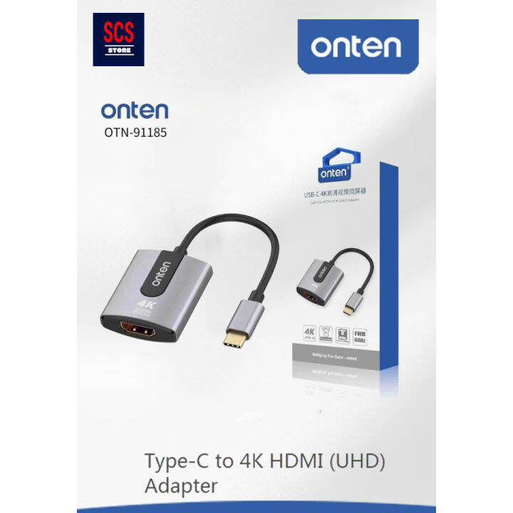 ONTEN TYPE-C TO 4K HDMI (UHD) ADAPTER | Lazada