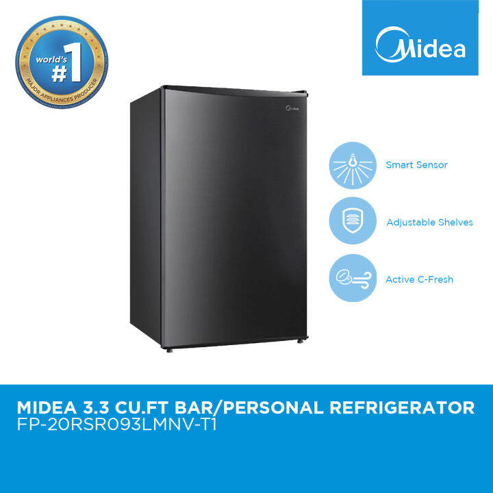 Midea 3.3 cu. ft. Mini Bar Refrigerator with Mechanical Temperature ...