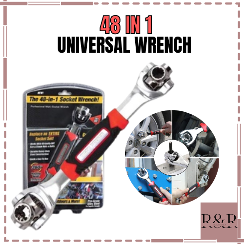 48 in 1 Multipurpose Bolt Torque Socket Wrench 360 Degree Rotation ...