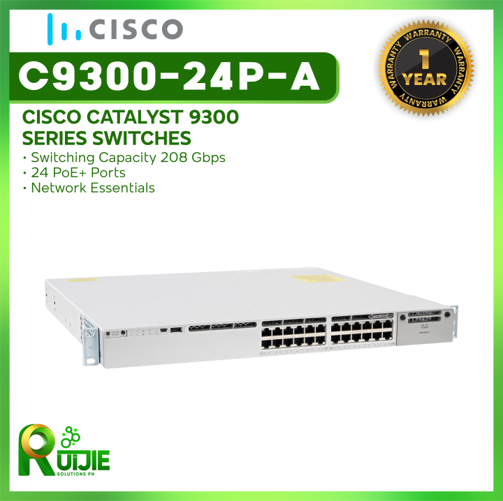Cisco Switch Catalyst 9300 C9300-24P-A, Catalyst 9300 24-port PoE+ ...