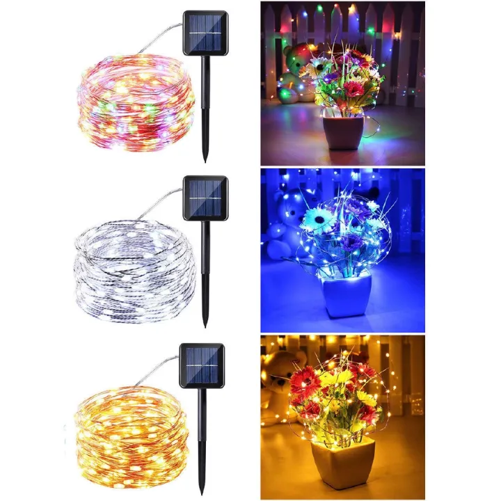 Solar Fairy Copper Lights Outdoor Waterproof String Light Waterproof ...