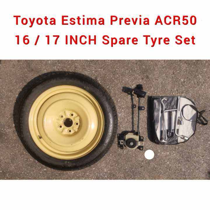 🇯🇵🇯🇵 Toyota Estima Previa ACR50 16 / 17 INCH Spare Tyre With Bracket ...