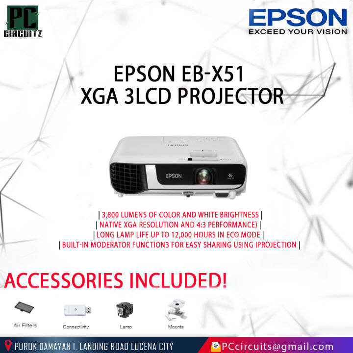 EPSON EB-X51 XGA 3LCD OFFICE PROJECTOR | Lazada PH