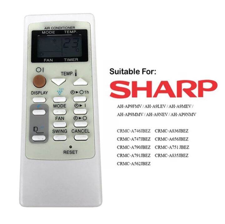รีโมทแอร์ Sharp รีโมทแอร์ ชาร์ป รุ่น A751 A791 A Series หน้าตาเหมือนกันใช้แทนกันได้ CRMC ...