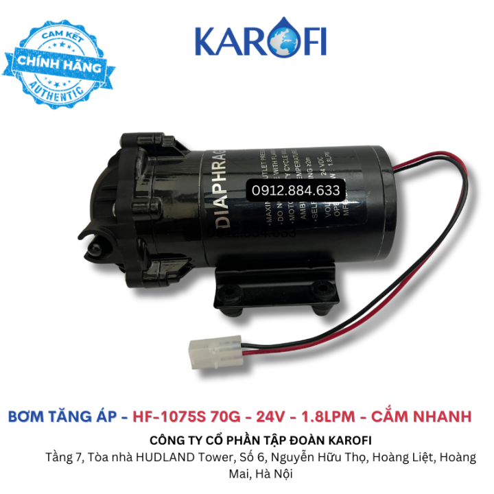 Máy bơm tăng áp cho các máy lọc nước RO công suất lớn 24V dòng mở 1 ...