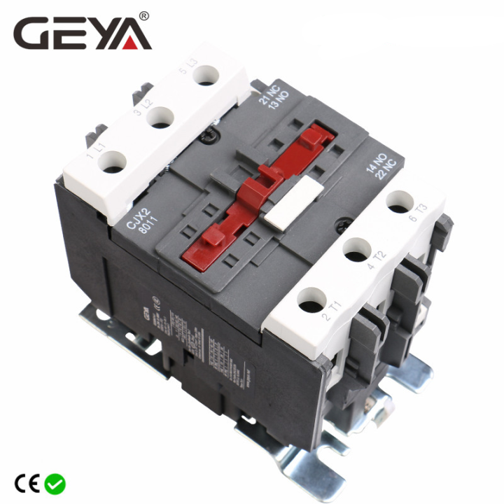 GEYA CJX2-8011 9511 Magnetic AC Contactor 80A 95A Industrial Electric Contactor 1NO1NC with 220V ...