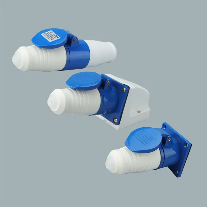 16A/32A 3P/4P/5P IP44 Waterproof Male Female Electrical Connector Power Connecting Industrial ...