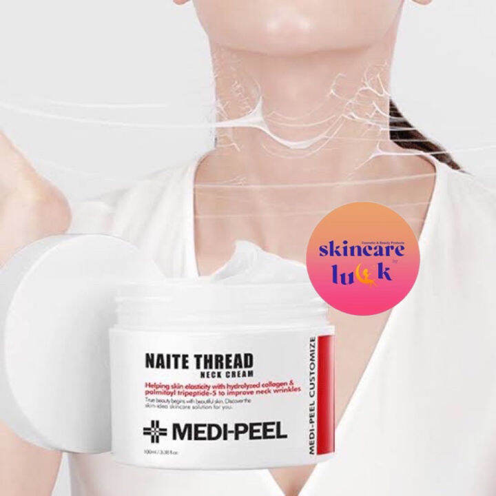 🍑แท้/ส่งไว🍑 ครีมทาคอ MEDI-PEEL PREMIUM Naite Thread Neck Cream 100ml ...