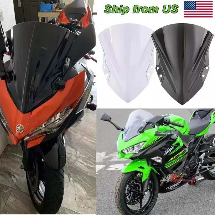Motorcycle ABS Front Airflow Windshield Windscreen For Kawasaki Ninja ...