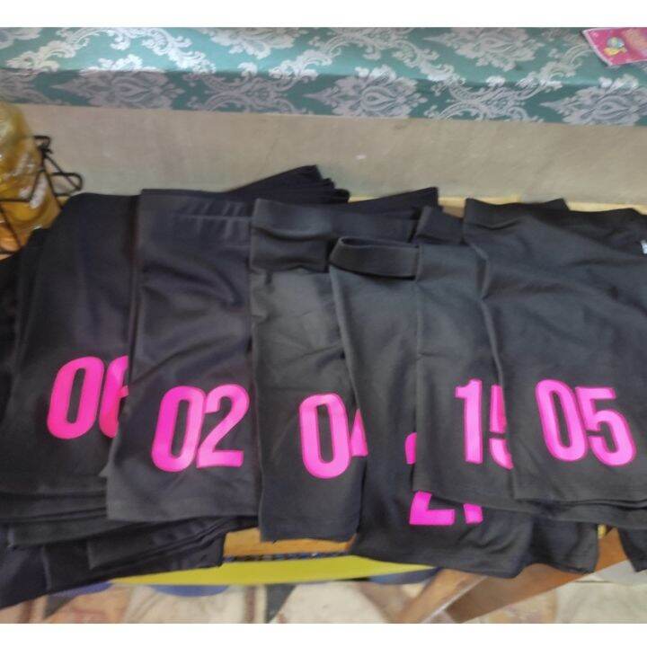 COD MZ NEON PINK NUMBERS TEAM UNIFORM VOLLEYBALL SPANDEX CYCLING SHORTS ...